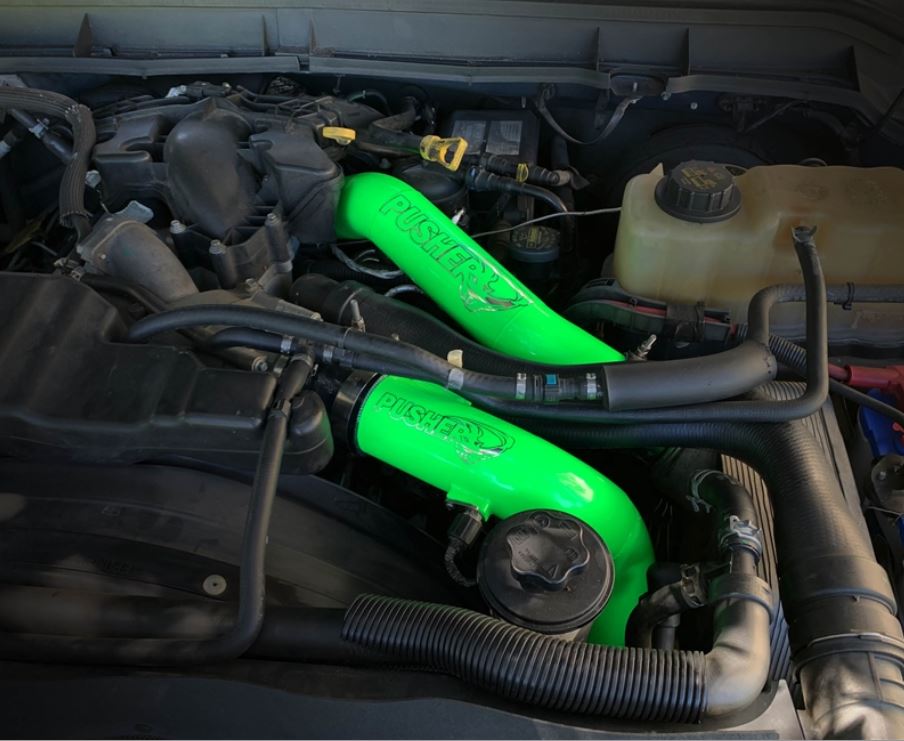 15-16 Powerstroke 6.7 Pusher Intakes Cold & Hot Side Kit w Throttle Va ...